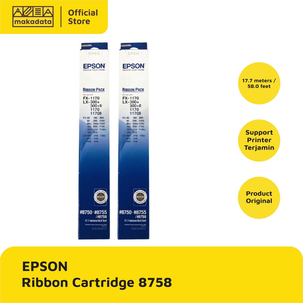 Jual PITA PRINTER EPSON 8758 REFILL RIBBON PACK (1 PCS) MURAH | Shopee ...
