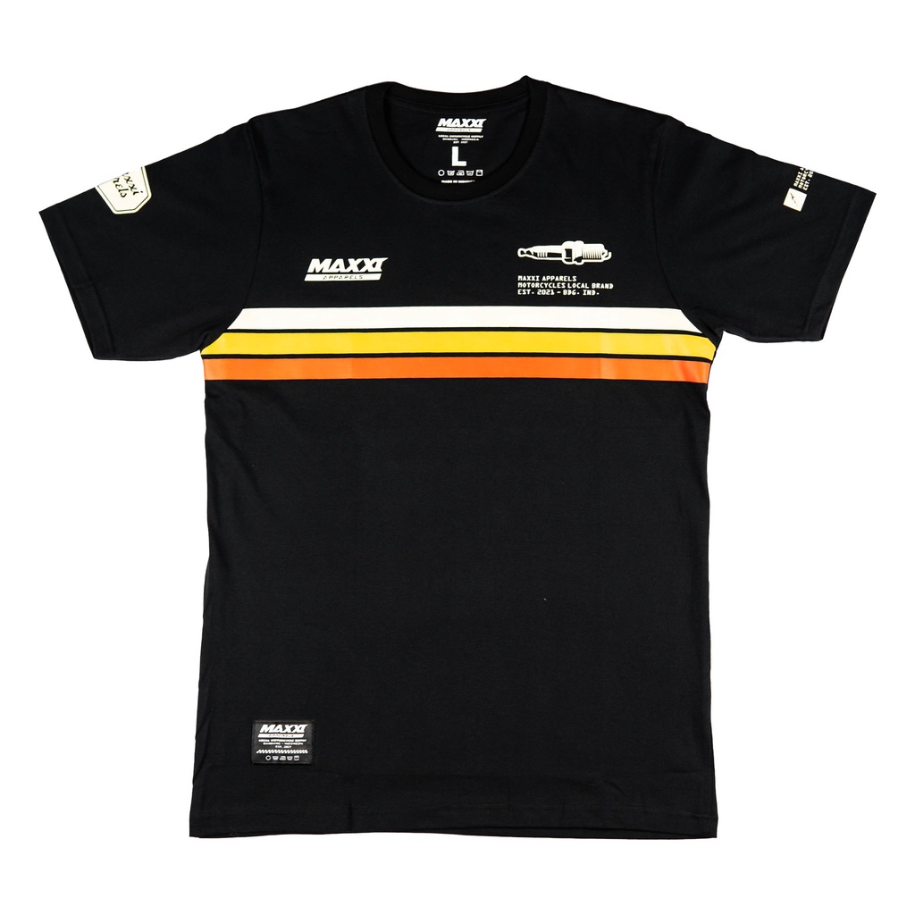 Jual MaxxiApparels - Strip Line Tee - Black | Shopee Indonesia