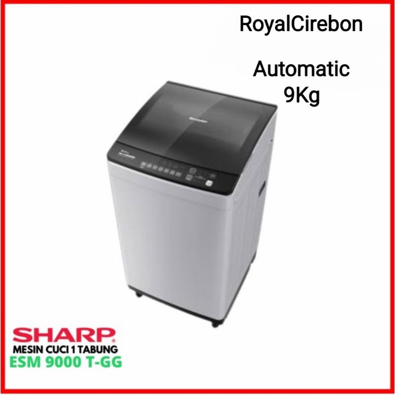 Jual Mesin cuci Automatic Sharp Top Loading 9kg ES-M9000T ( untuk wilayah kota cirebon) | Shopee ...
