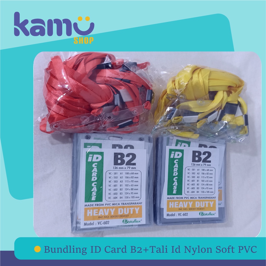 Jual Bundling 40Pcs ID Card B2 + 40Pcs Tali ID Card Nylon Soft PVC ...