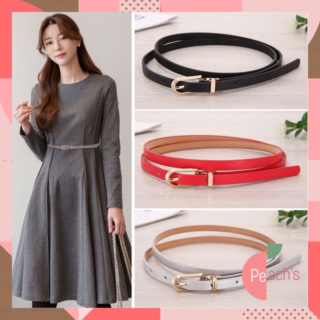 Jual PEACH Gesper Belt Kecil / Gesper Wanita Tali Ikat Pinggang / Tali ...