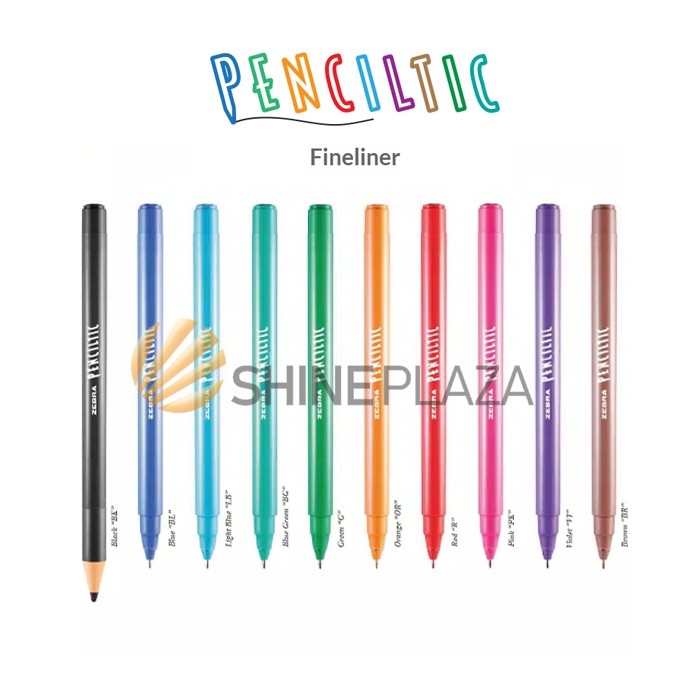 Jual Pulpen Bolpen Pena Zebra Penciltic Fineliner 0.4 mm | Shopee Indonesia