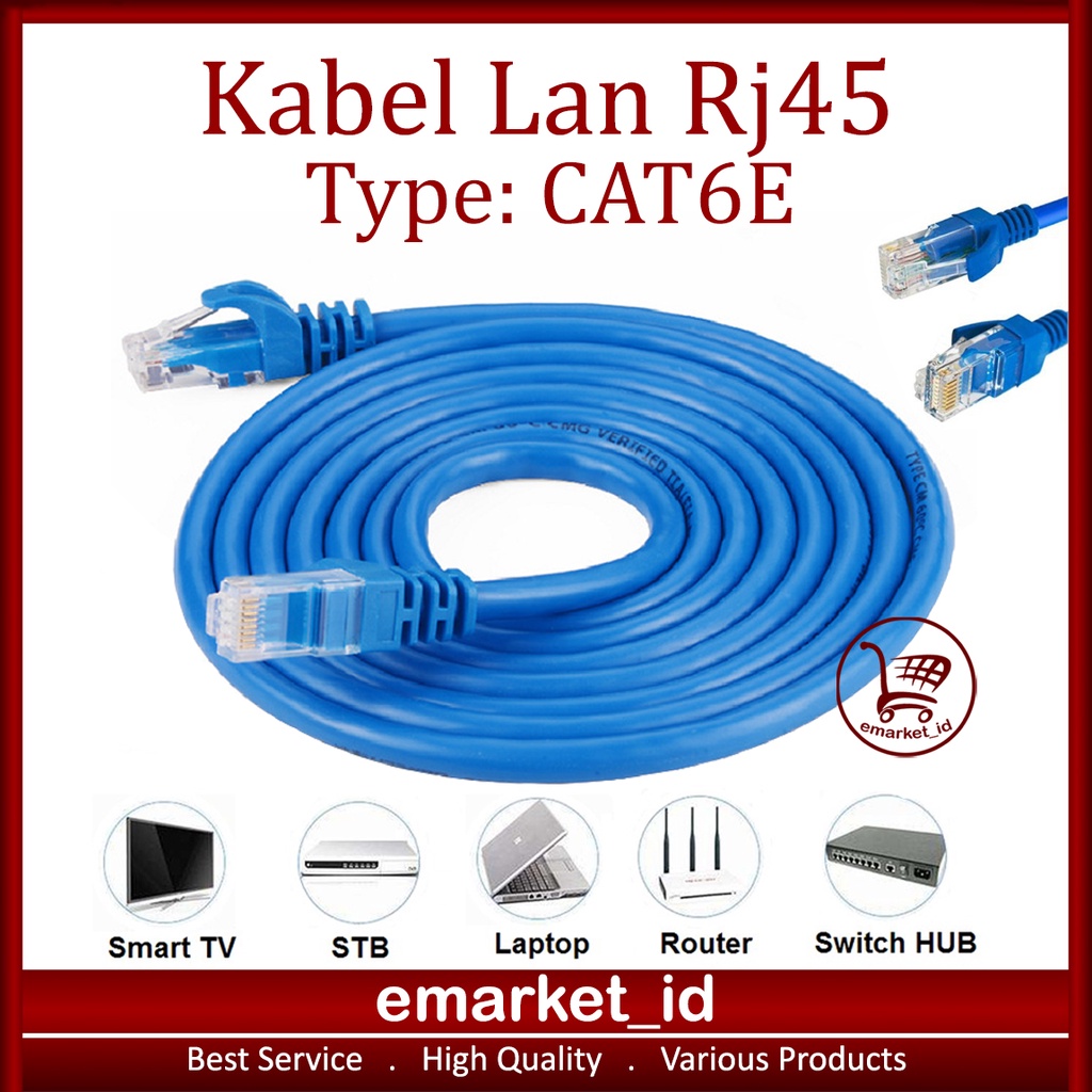 Jual Kabel Lan Rj45 CAT6E / Ethernet Network Cable | Shopee Indonesia