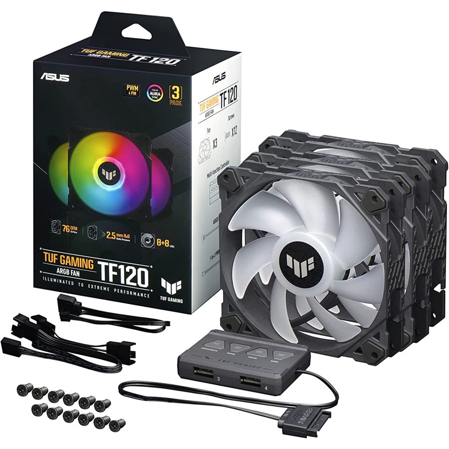 Jual ASUS TUF Gaming TF120 ARGB Fan - 120mm 3 Fan Kit with ARGB ...