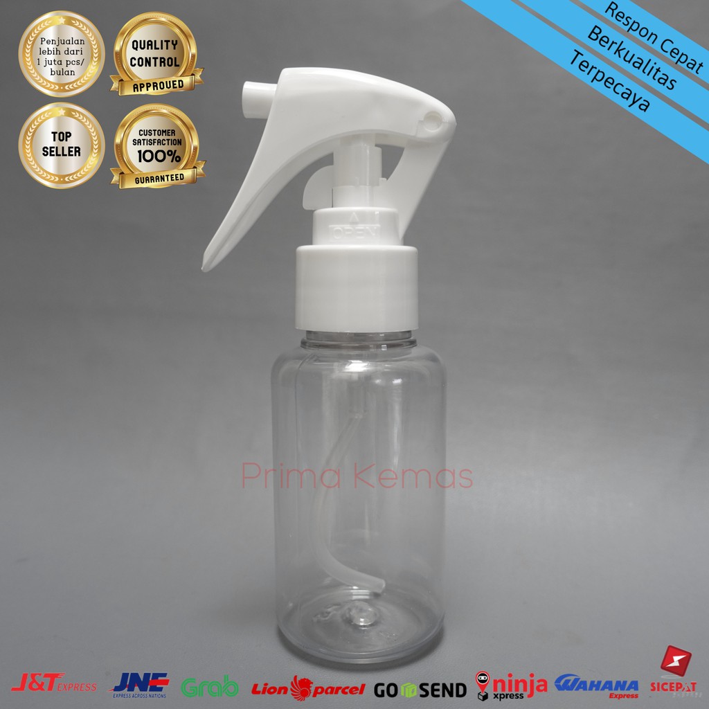 Jual Botol Trigger Spray 70 ml - botol kosmetik 70 ml - botol skincare Pet 70 ml Natural ...