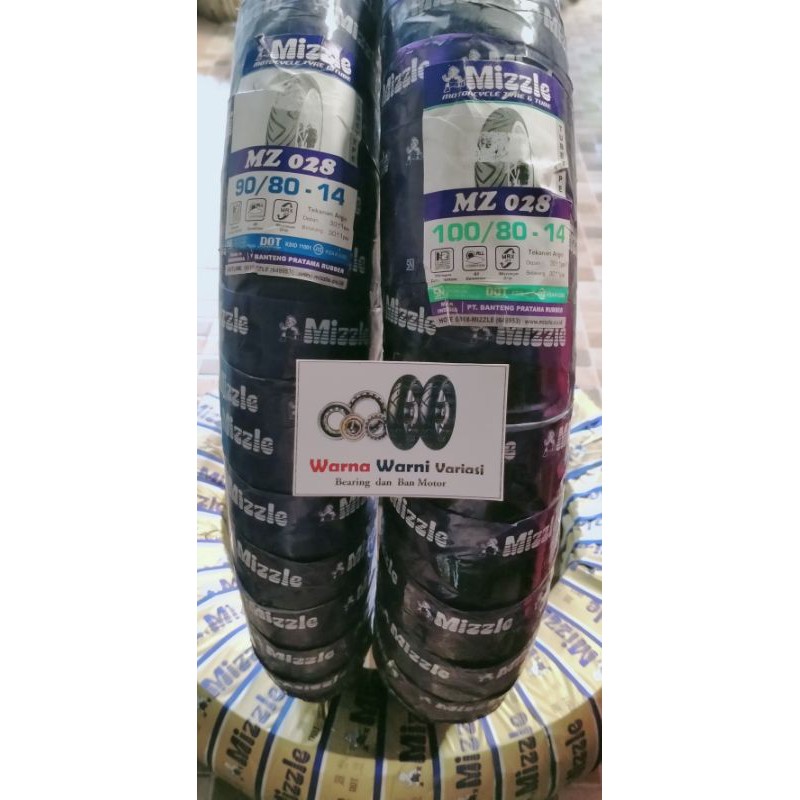 Jual Ban Motor MIZZLE MZ028 satupaket ukuran 90 80 & 100 80 ring 14 ...