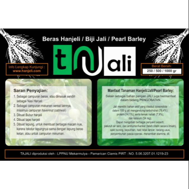 Jual Beras Jali/ Hanjeli / Jali-Jali 1 Kg | Shopee Indonesia