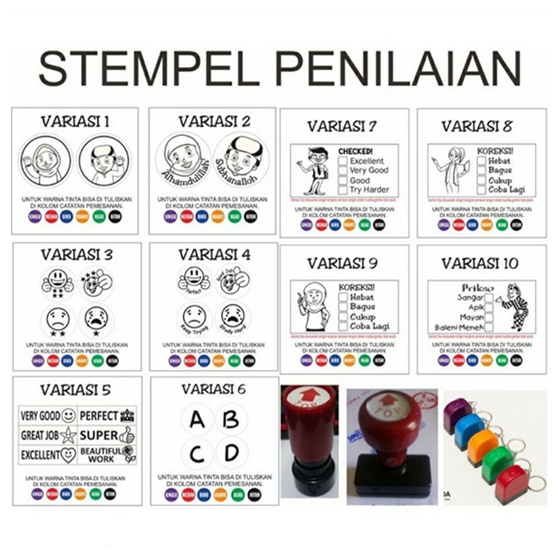 Jual Stempel Penilaian Anak PAUD TK SD Karakter Lucu & Keren | Shopee ...