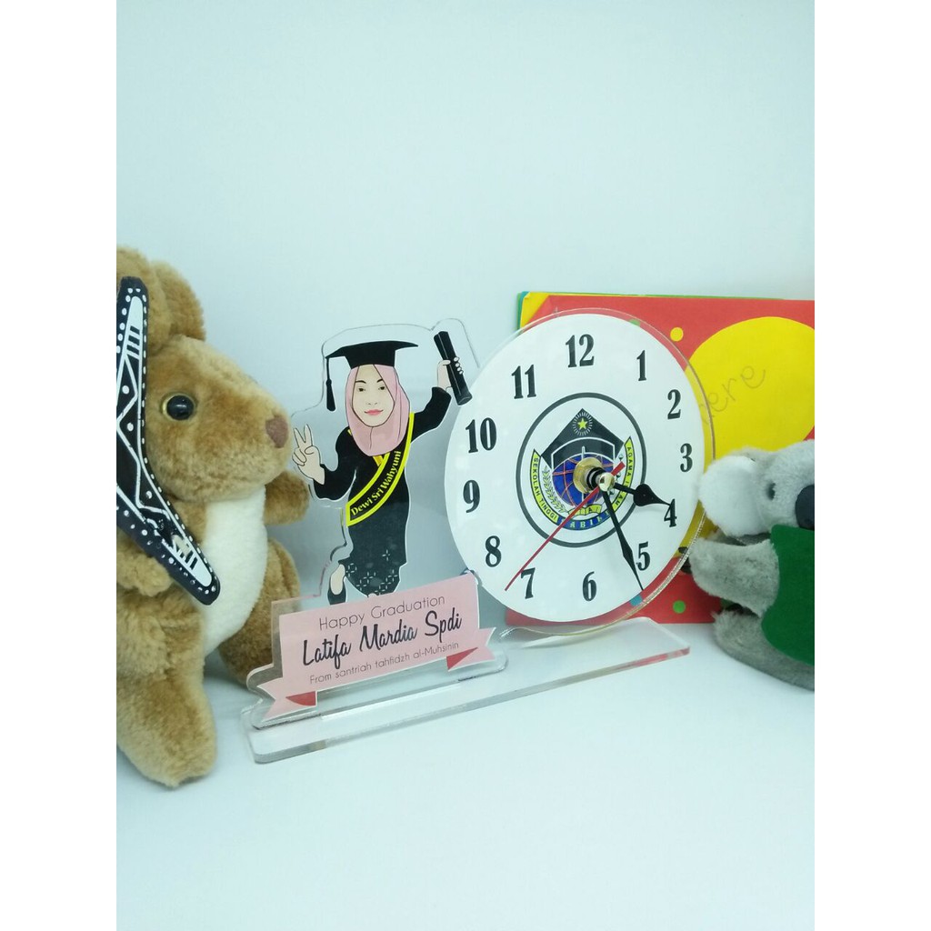 Jual Plakat Jam Akrilik Custom ( HARGA TERMASUK DESAIN + BOX PLAKAT ...