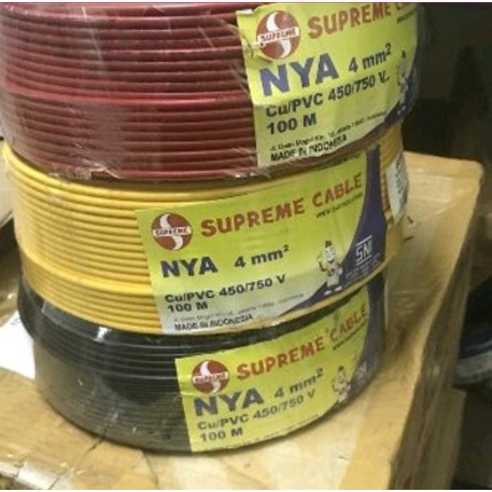 Jual Kabel Listrik Kawat NYA 4 4 mm Supreme (Meteran) Kabel Listrik Kawat NYA 4mm Supreme ...