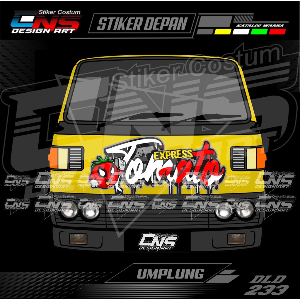 Jual Stiker Kabin Depan TRUK TEPAK / UMPLUNG TOMATO Custom Bisa Request ...