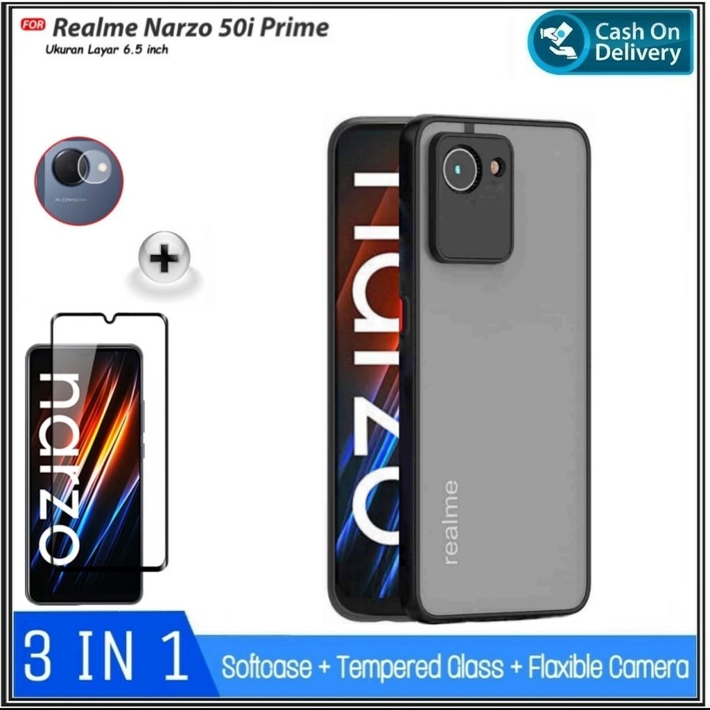 Jual PAKET 3IN1 CASE REALME NARZO 50i PRIME 50i 50A REALME C35 C33 C31 C30 3 Pro Hard Soft My ...