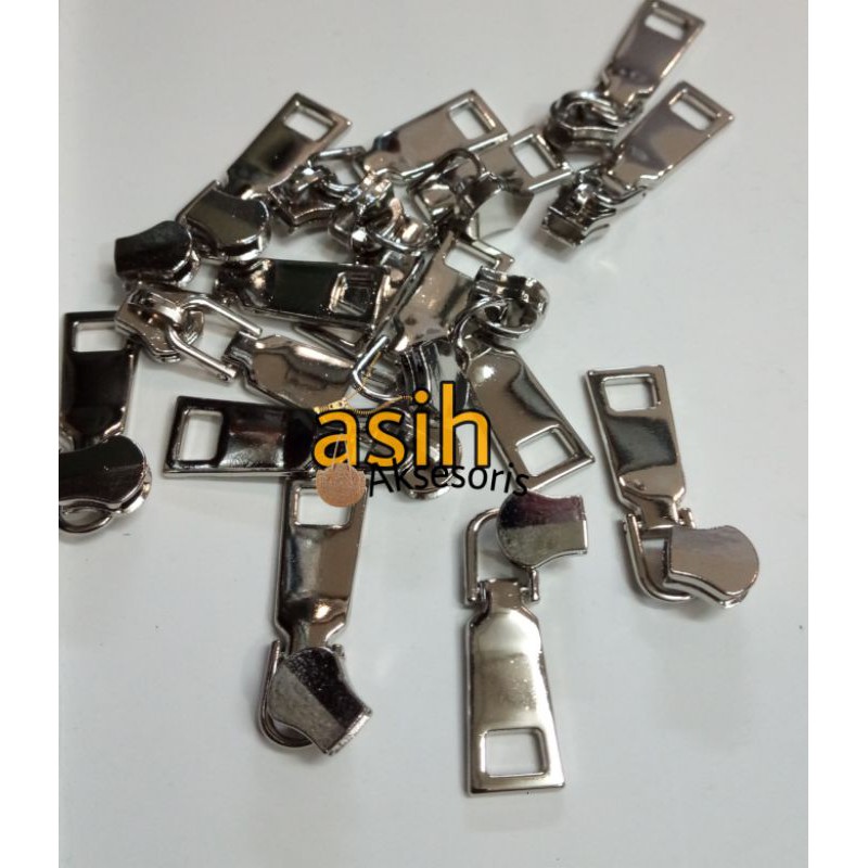 Jual Kepala resleting no.5 untuk rell gigi besi Nikel | Shopee Indonesia