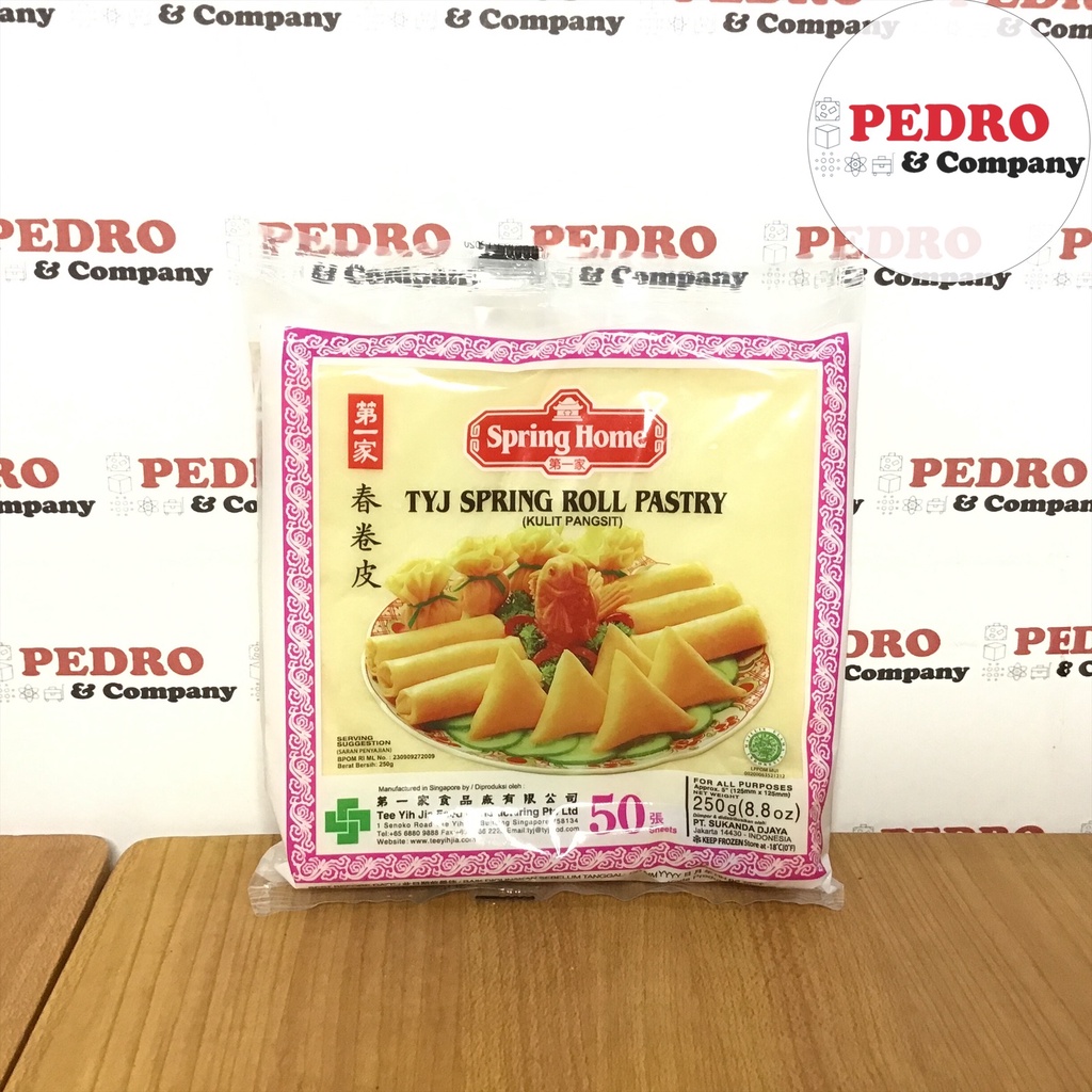 Jual Spring home tyj spring roll pastry kulit pangsit 250 gram (50 ...
