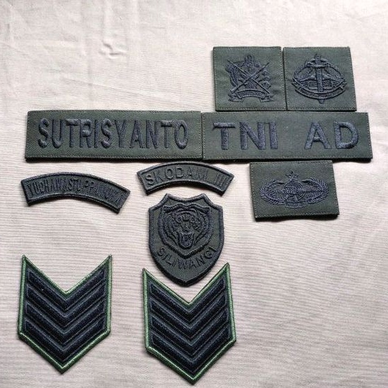 Jual BORDIR PERKERAS KAIN KERAS , PAPAN NAMA ATRIBUT TNI , DI PERKERAS PAKE KAIN KERAS | Shopee ...