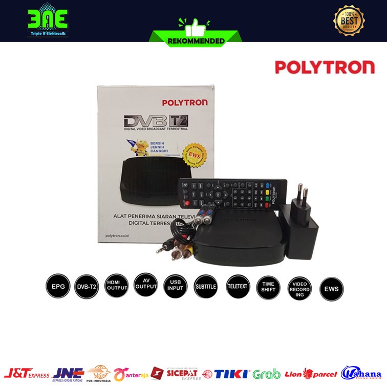 Jual Polytron PDV-700T2 DVB-T2 Set Top Box TV Digital Channel UHF ...