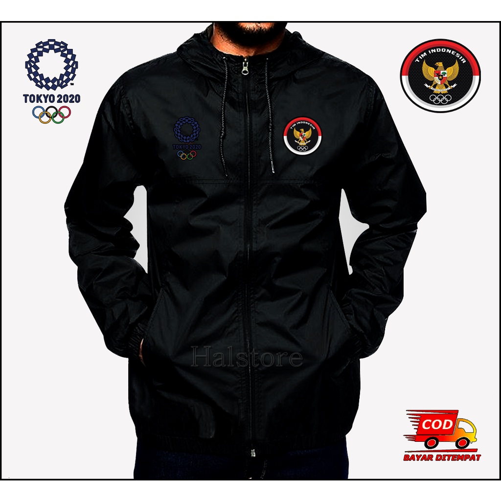 Jual Jaket Parasut Jumbo Olimpiade Tokyo Tim Indonesia/Jacket Outdoor ...