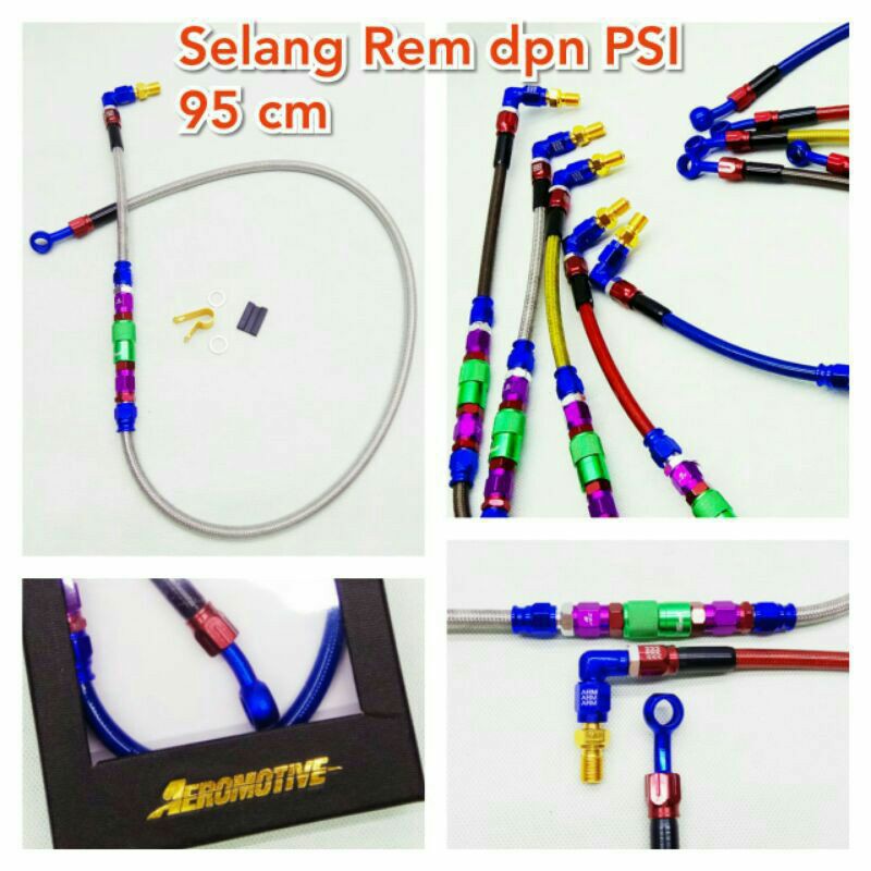 Jual Selang Rem Depan Warna 95cm 90 derajat PSI by AEROMOTIVE | Shopee ...