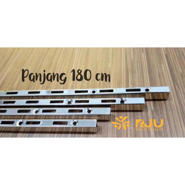 Jual Tiang Rel Bracket Besi Chrome Panjang 180cm | Shopee Indonesia