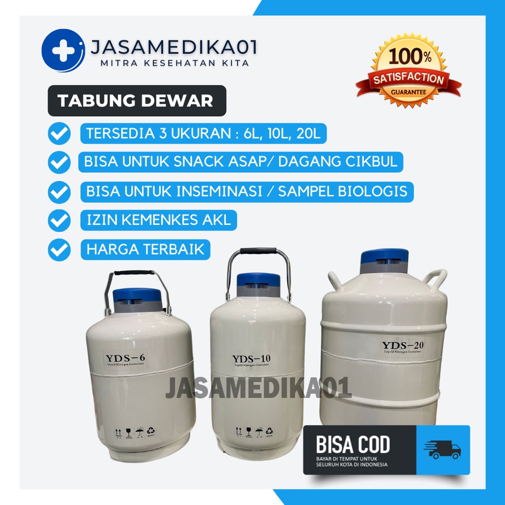 Jual Tabung Baru Dewar 10L 20L 30L 50L Container Kontainer Liquid ...