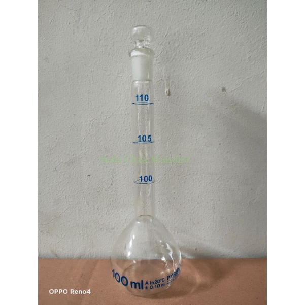 Jual Labu Ukur 100-110ml /Volumetric Flask 100-110 Pyrex | Shopee Indonesia