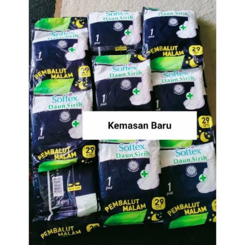 Jual Pembalut Malam Softex 29 Cm Daun Sirih 1 Renceng ( isi 10 ...