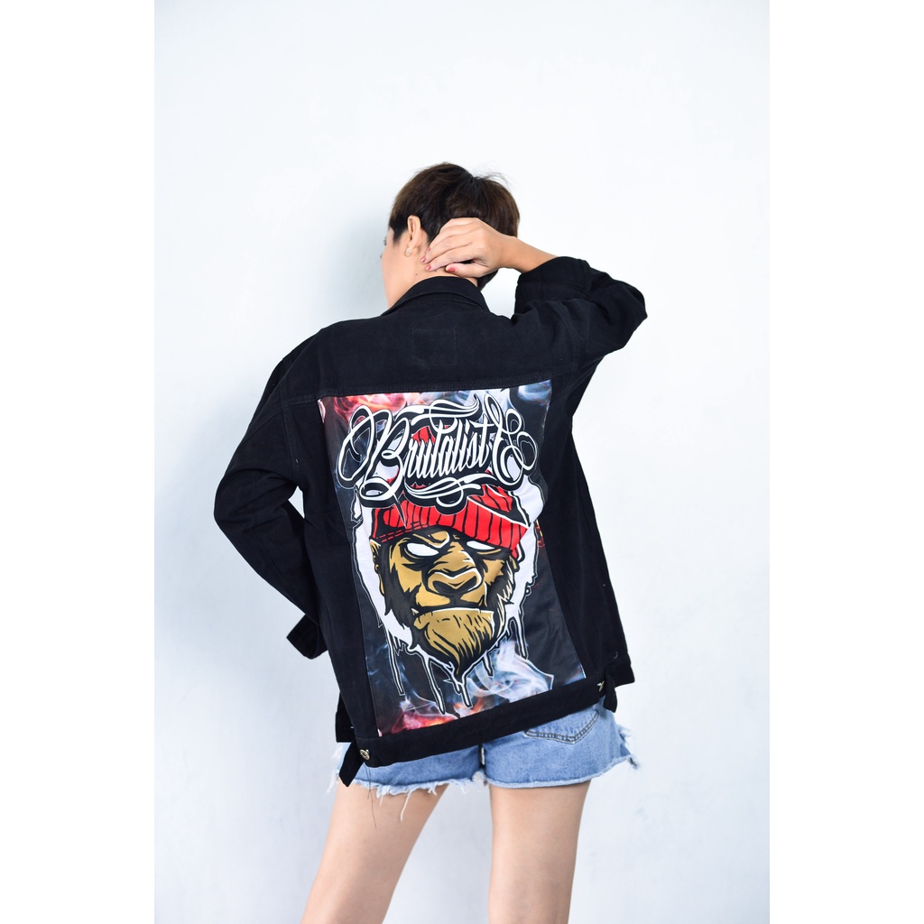 Jual Zilong Brutalist ZB019 - Jaket Denim Wanita Printing Sablon Korea ...