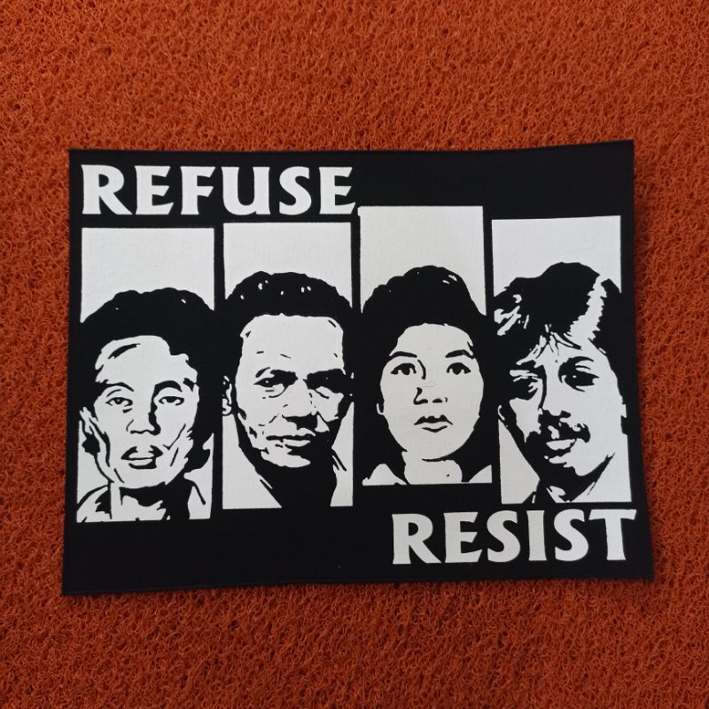 Jual BACKPATCH REFUSE RESIST SABLON BEST QUALITY | Shopee Indonesia
