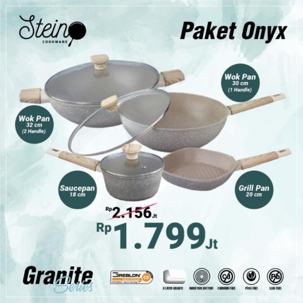Jual Stein Cookware Panci Set - Stein Paket Onyx Series Free Packing ...