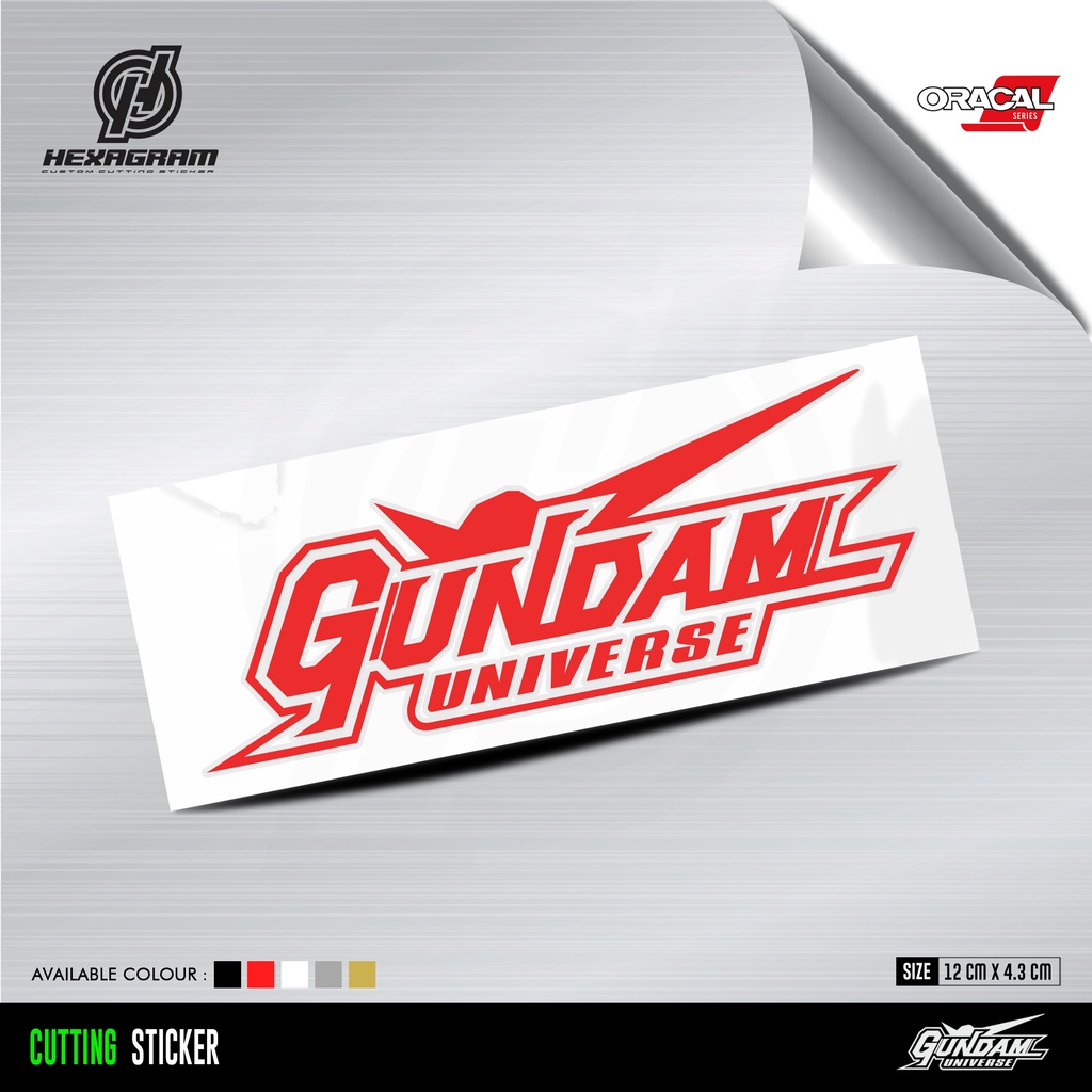 Jual Cutting Sticker GUNDAM Universe Text | Stiker Text GUNDAM Universe ...