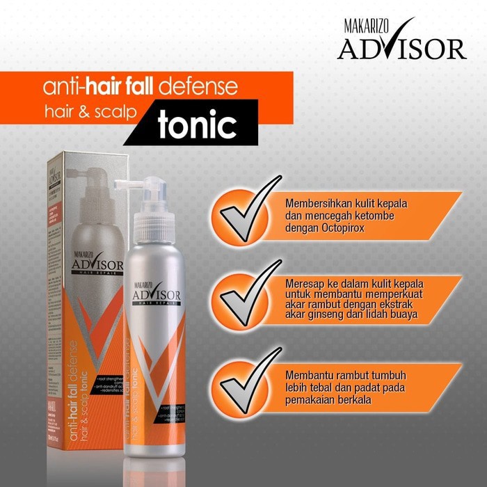 Jual MAKARIZO ADVISOR ANTI HAIR FALL DEFENSE HAIR & SCALP TONIC ...