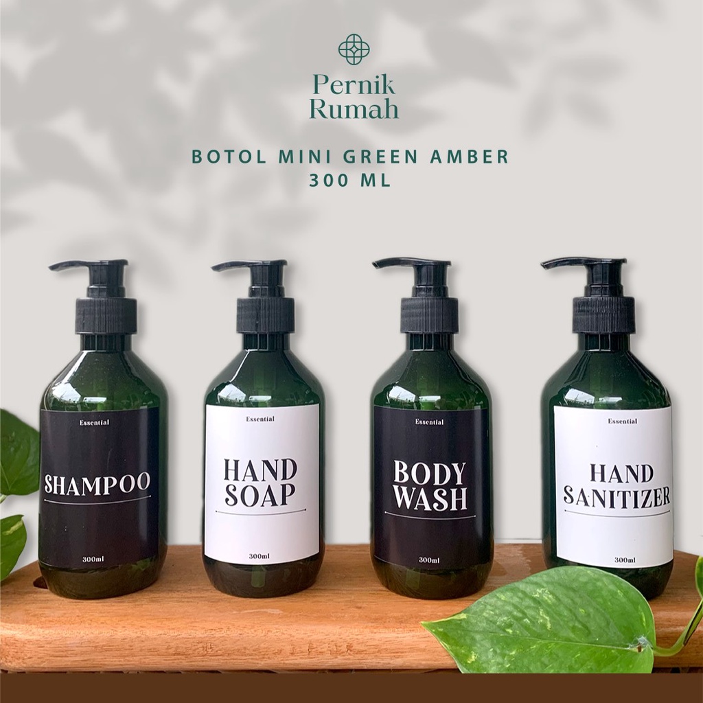 Jual Green Amber Botol Sabun Cair Refill Aesthetic Minimalis Murah ...
