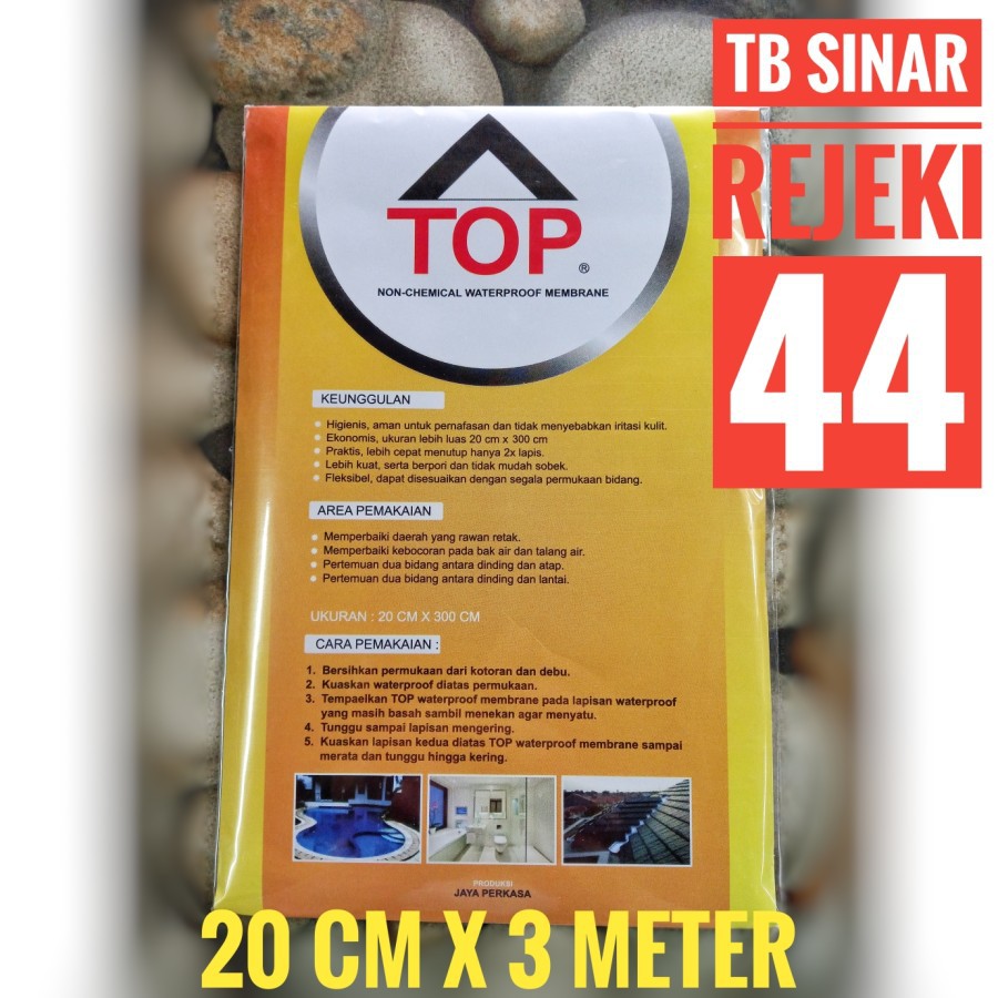 Jual MEMBRANE TOP [20 cm x 3 meter] SERAT KAIN TISSUE SERABUT FIBER ...