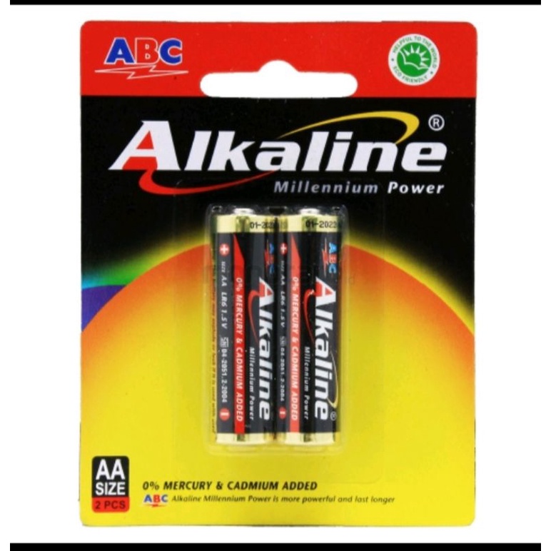Jual BATERAI /BATRE ABC ALKALINE AA 1,5V 2 PCS | Shopee Indonesia