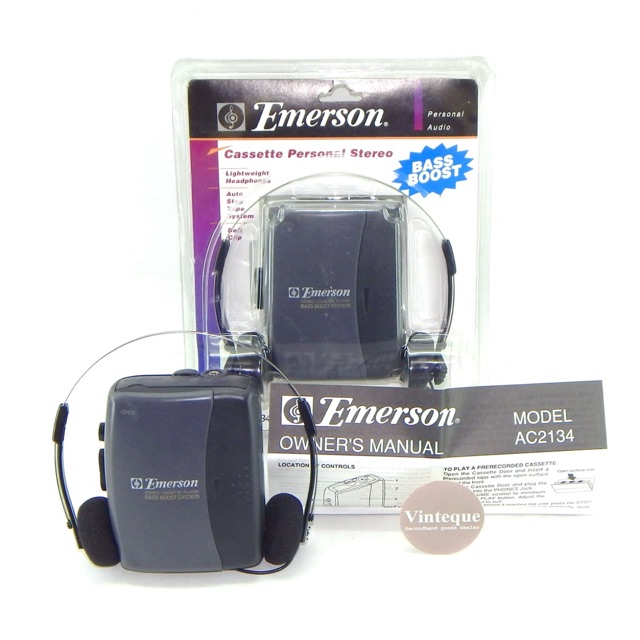 Jual Walkman Vintage Emerson Stereo Cassette Player Plus Headphone ...