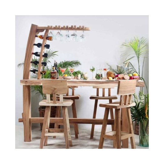 Jual MEJA BAR CAFE RESTO KURSI BAR SET DENGAN MEJA BAR KAYU TREMBESI ...