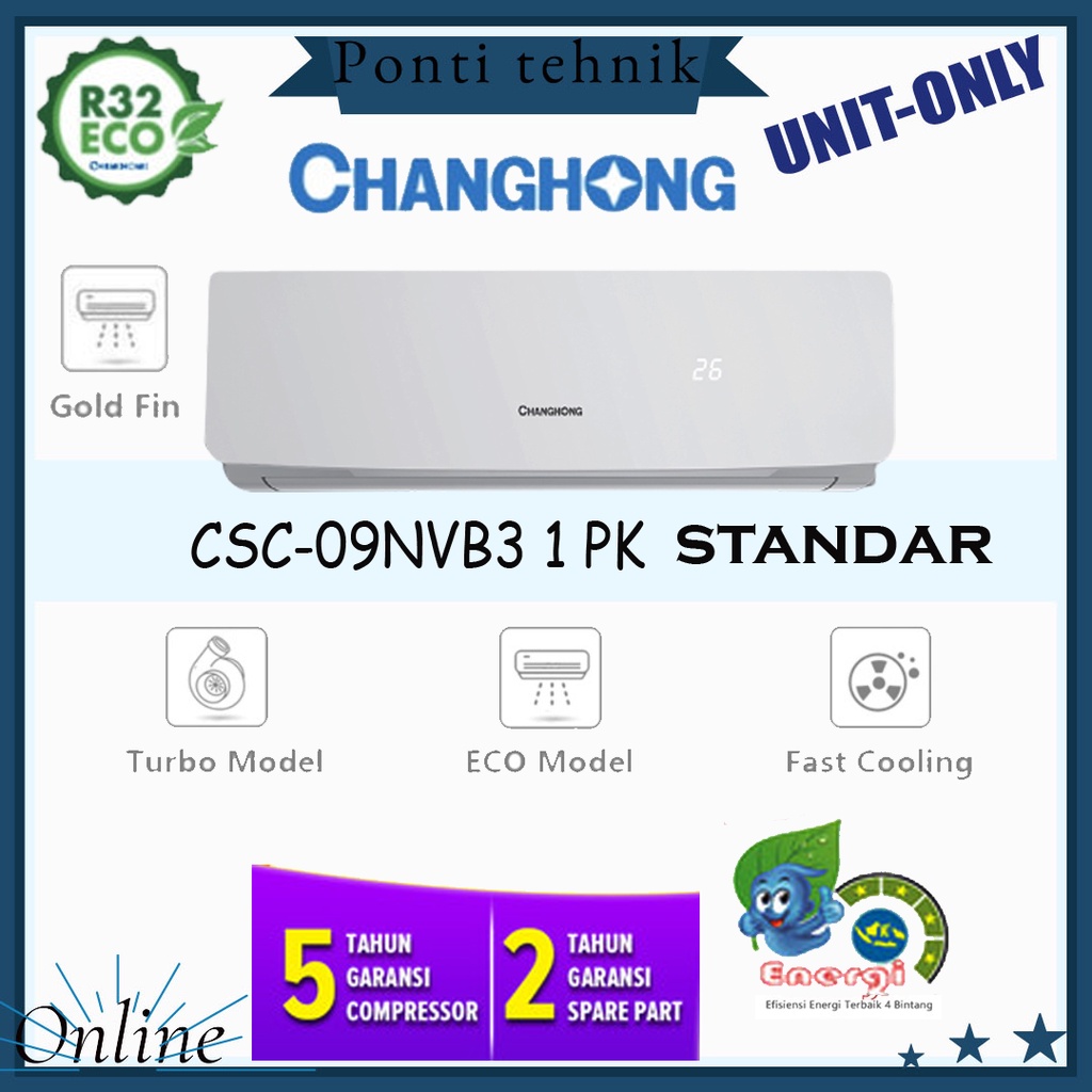 Jual AC CHANGHONG CSC-09NVB4 1 PK UNIT-ONLY | Shopee Indonesia