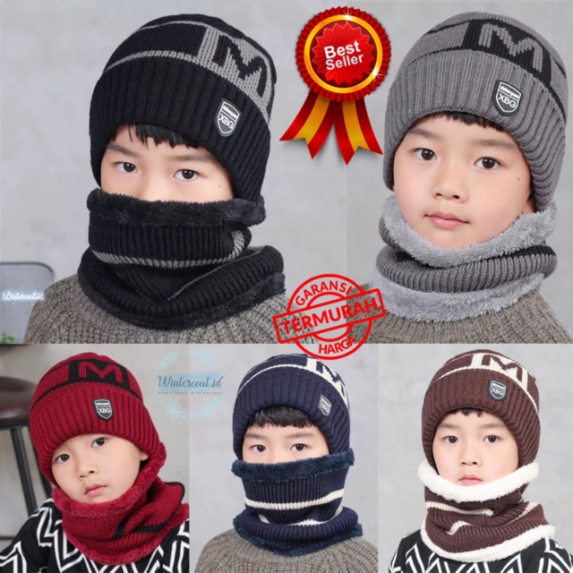 Jual Beanie hat kids topi kupluk anak cowok cewek topi winter musim ...