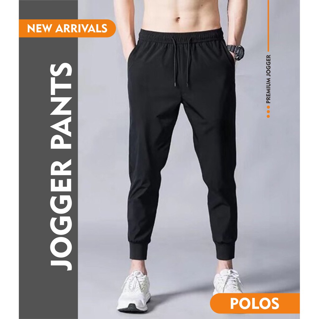 Jual Celana Jogger Panjang Sweatpants Training Olahraga Gym Hitam Polos ...