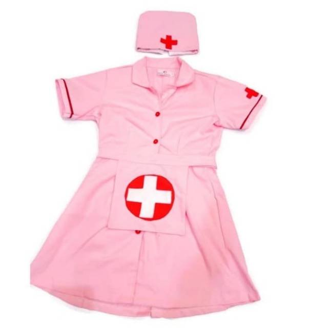 Jual Baju perawat anak TK warna Pink, Kostum perawat anak TK warna Pink ...