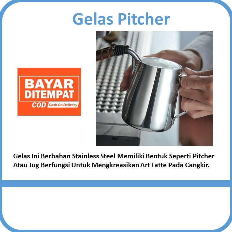 Jual One Two Cups Gelas Aesthetic Stainless Unik Estetik Milk Jug Kopi ...