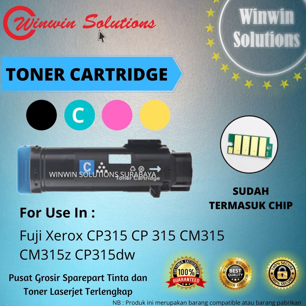 Jual Toner Cartridge Xerox CP315 / CM315 High Quality Cyan | Shopee ...