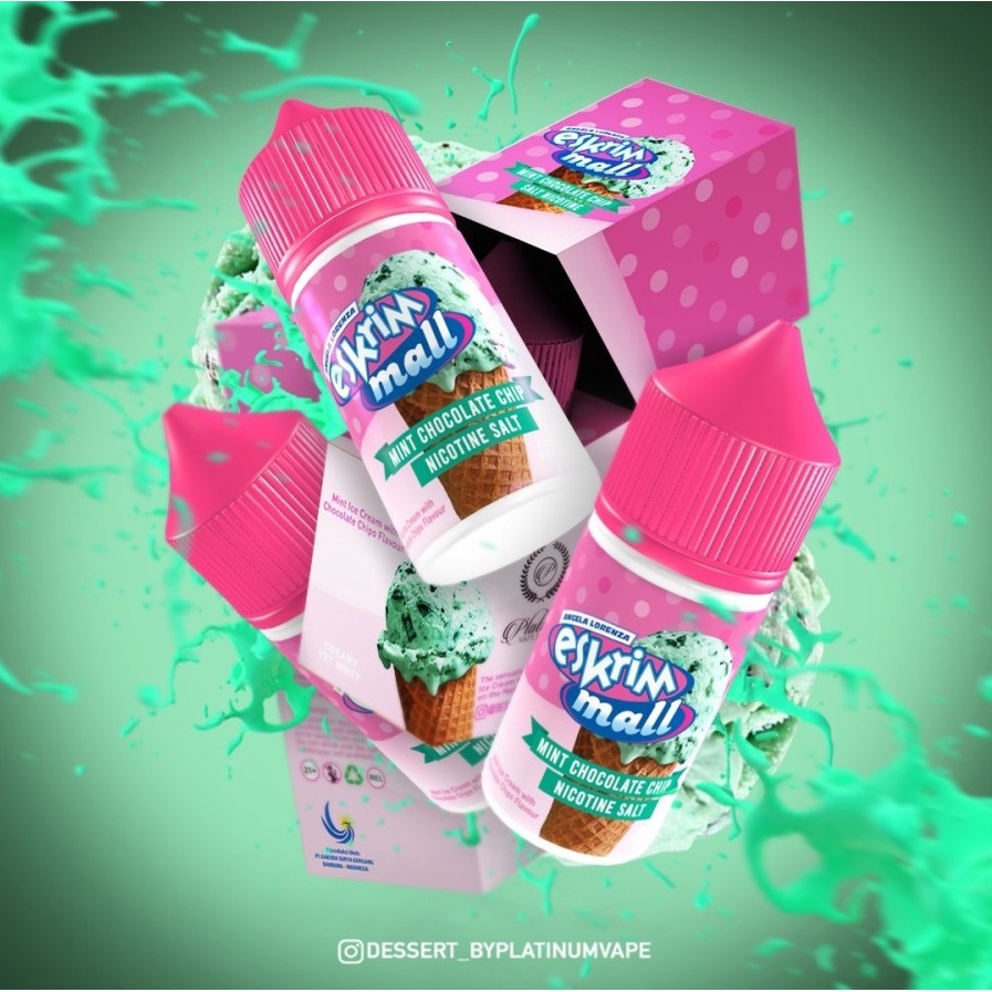 Jual Es Krim Mall V1 Mint Chocolate Chip Saltnic 30ML by Platinum ...