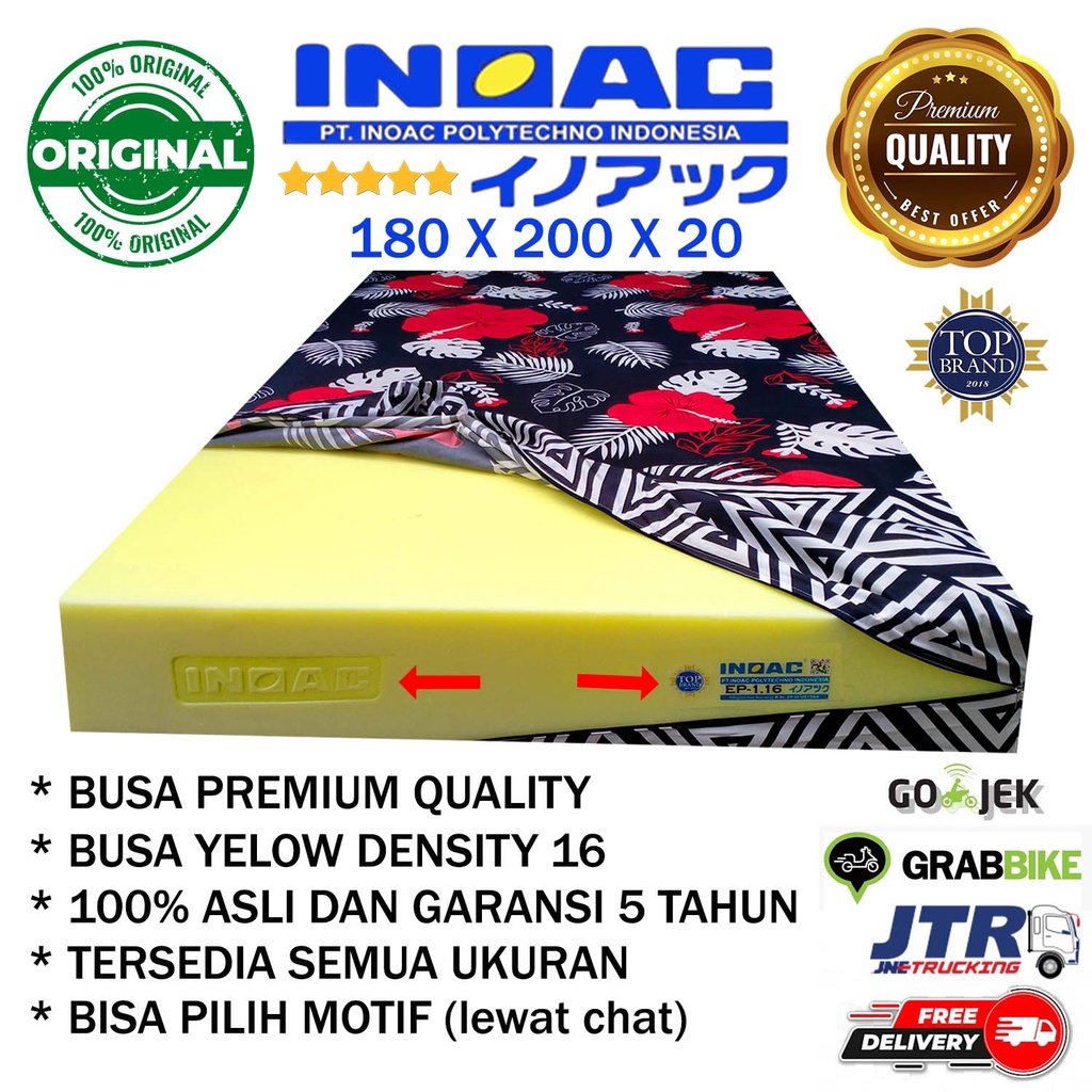 Jual Kasur Busa Inoac D16 Ukuran 180 x 200 x 20cm Garansi 5 Tahun ...