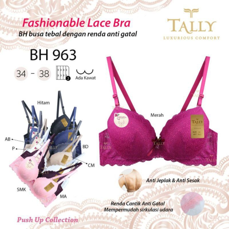 Jual TALLY | BH PUSH UP BRA KAWAT 963 | BH PUSH UP BRA KAWAT 961 | BH BUSA TEBAL KAWAT 8323 ...