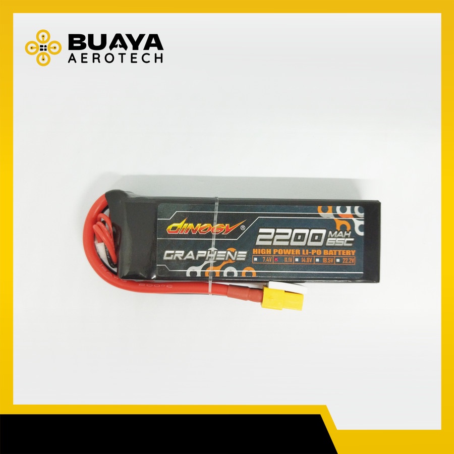 Jual Dinogy Baterai Lipo 3S Graphene 2200mAh 65C XT60 Battery Drone Batre | Shopee Indonesia