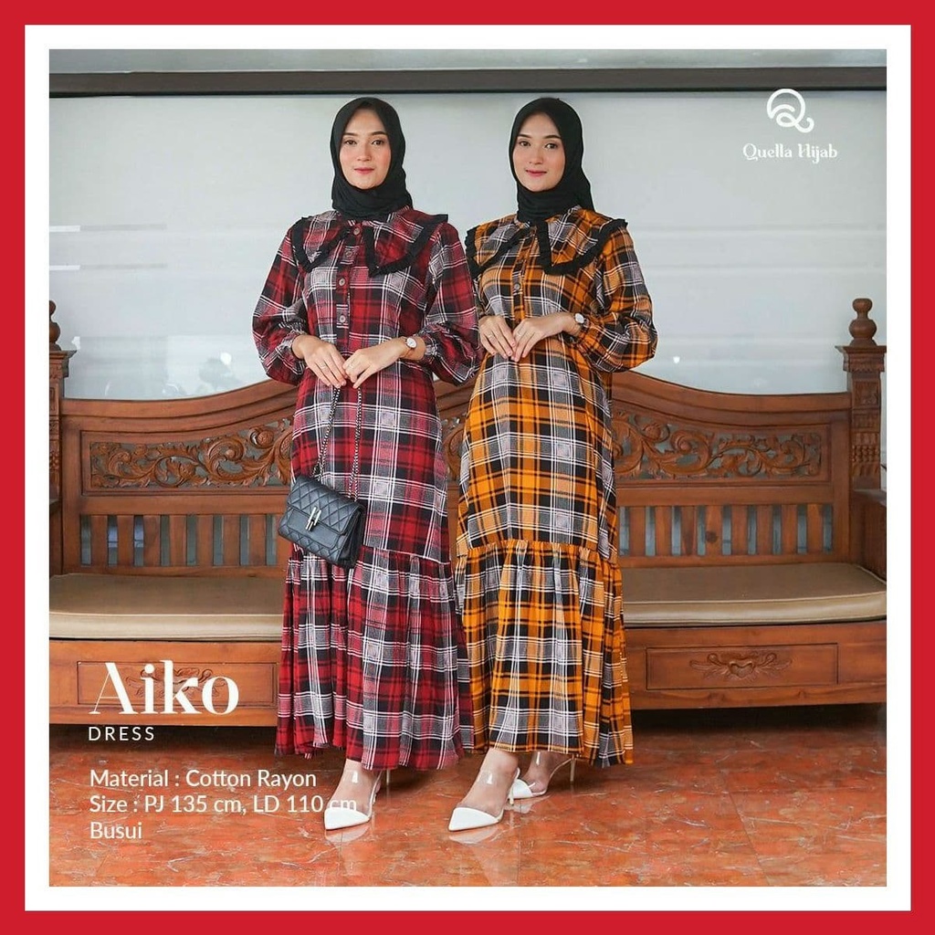 Jual Aiko Dress Motif Garis-Garis Busui Friendly Original By Quella ...