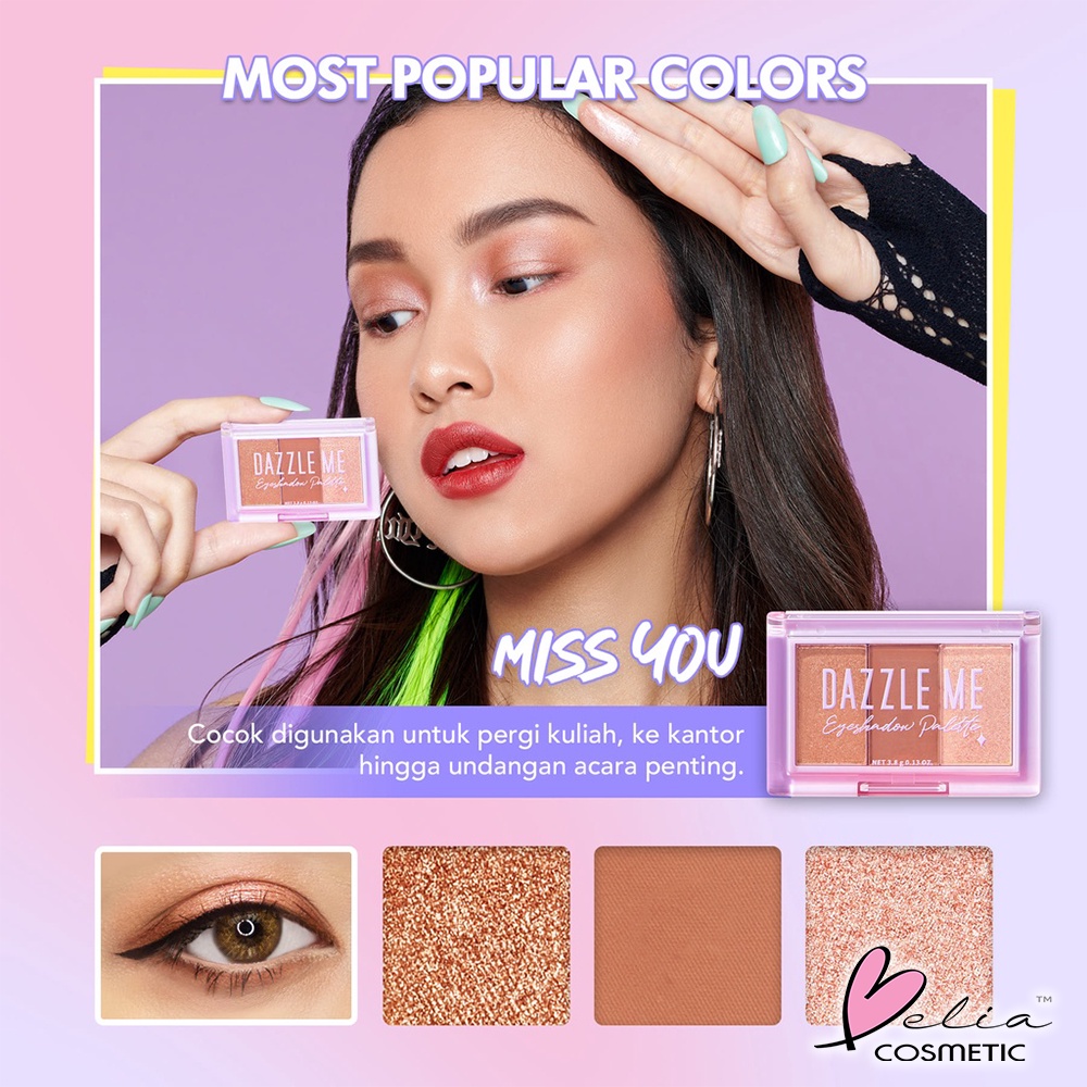 Jual BELIA DAZZLE ME Cutie Pie Eyeshadow Palette 3 Colors | Eye Shadow ...