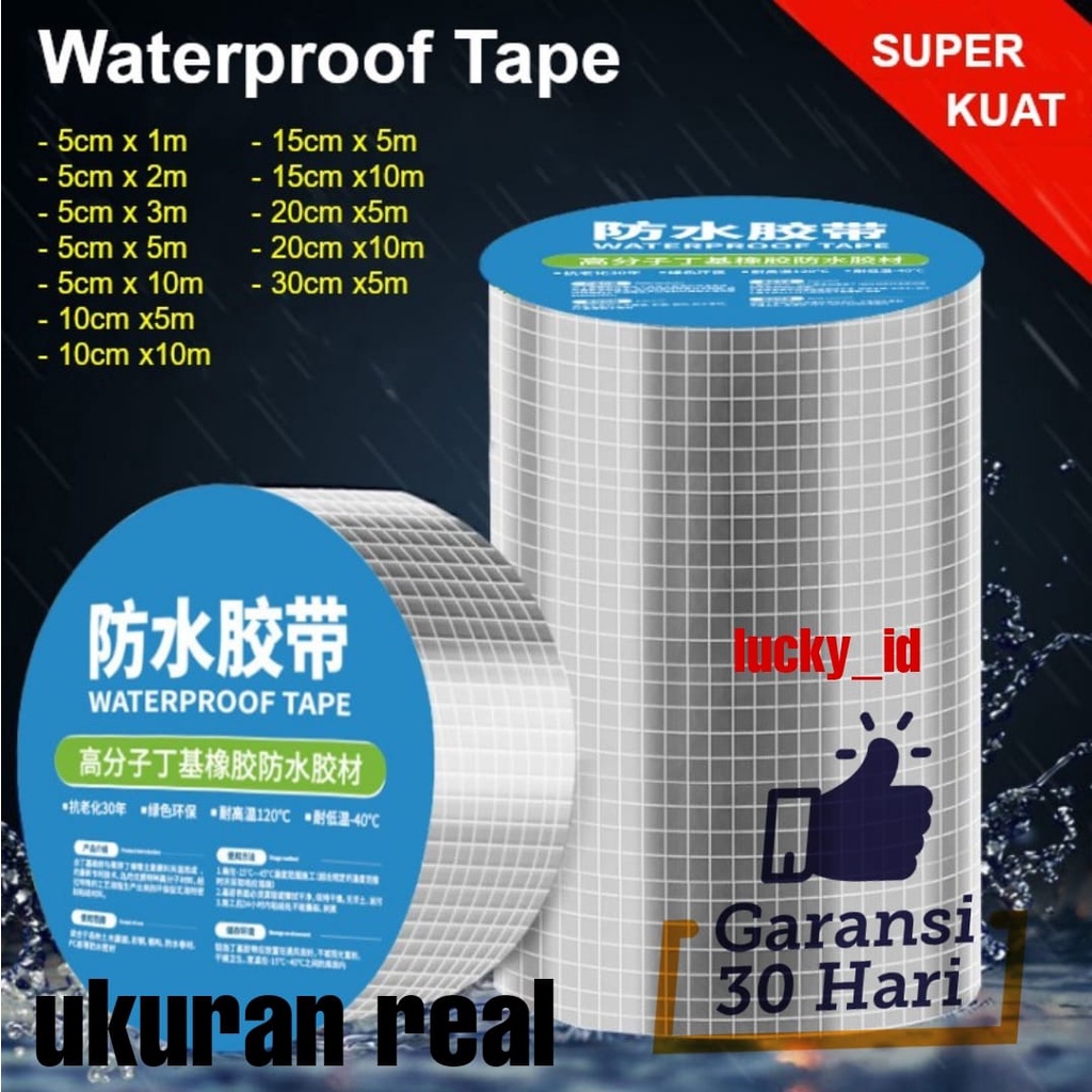 Jual LAKBAN ANTI BOCOR (10MX5CM) ALUMUNIUM FOIL TAPE ANTI BOCOR BUTYL WATERPROOF TAHAN PANAS ...