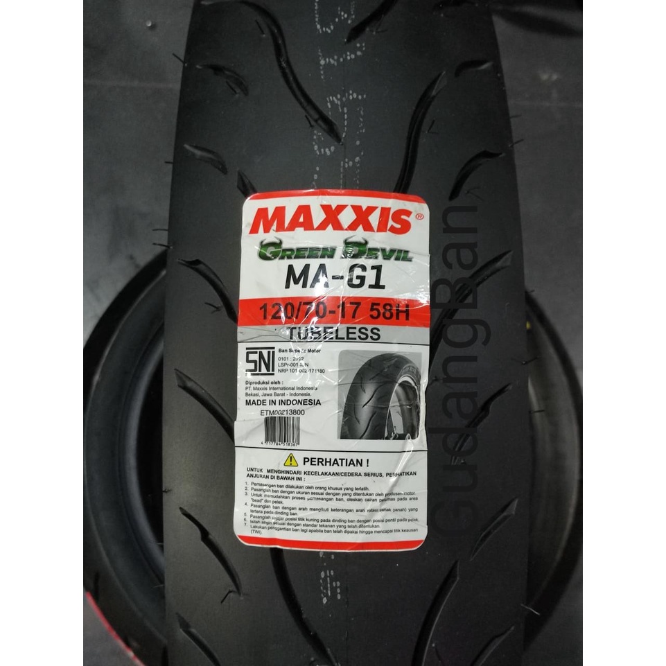 Jual (RING 17) Maxxis Green Devil 120 / 70 - 17 MA-G1 MAG1 MA G1 Ban ...